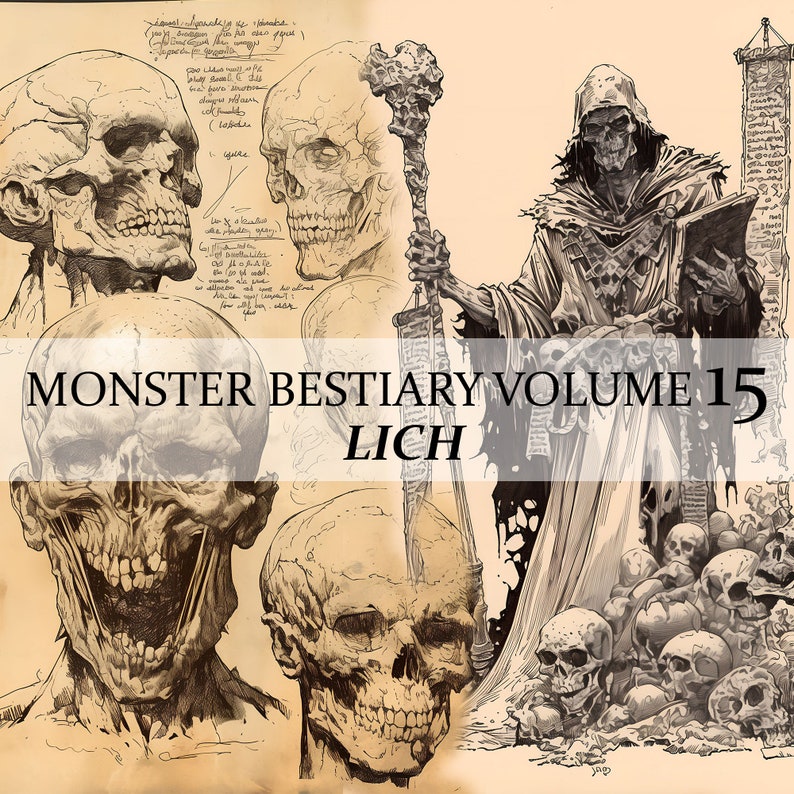 12 Page Monster Bestiary Chapter 15, Monster Encyclopedia Vol 15, 12 ...