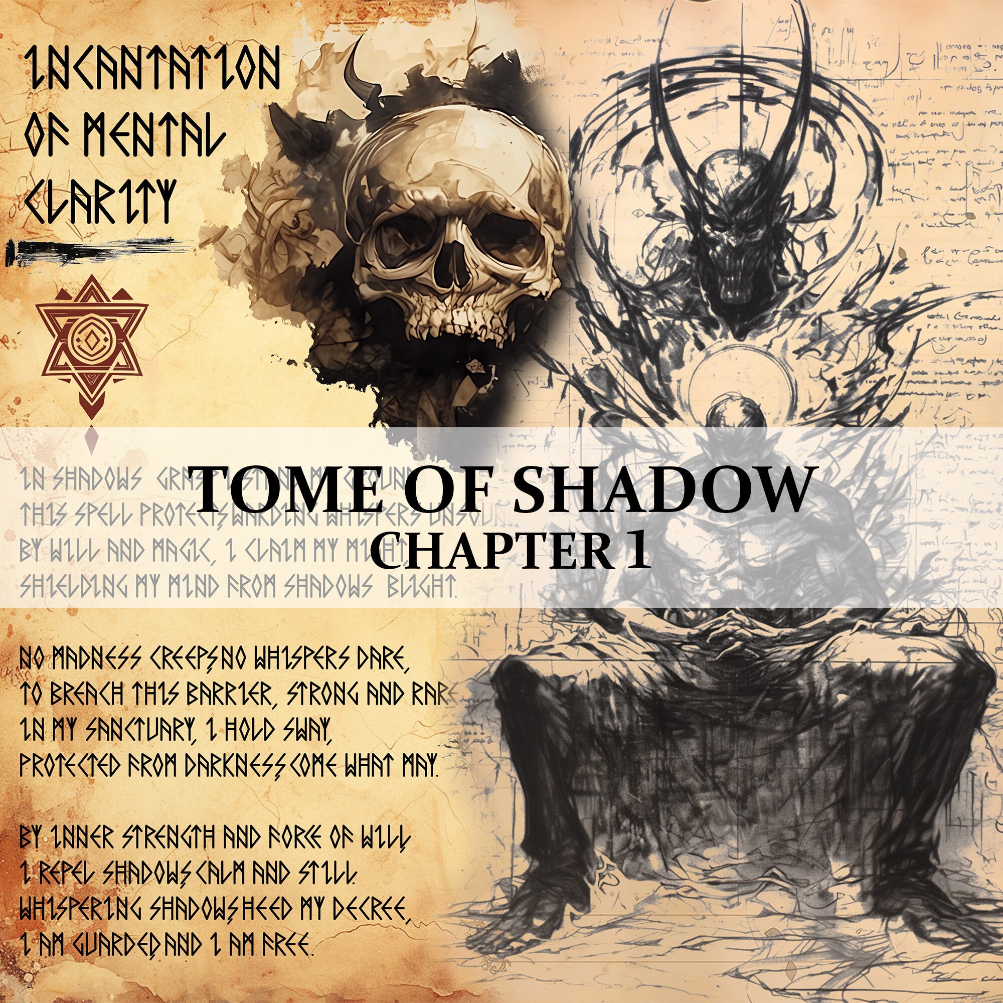20 Necronomicon Pages, Chapter 1 Tome of Shadow Printable JPG Pages ...