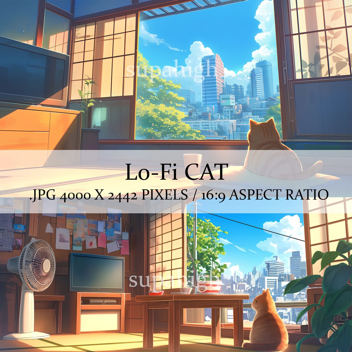 17 Lo-fi Cats Wallpaper Plants Wallpaper Books Cozy Wallpaper Desktop ...