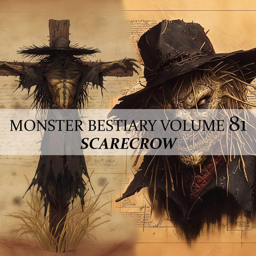 11 Page Monster Bestiary Chapter 81, Monster Encyclopedia Vol 81, 11 JPG Monster Scarecrow ...