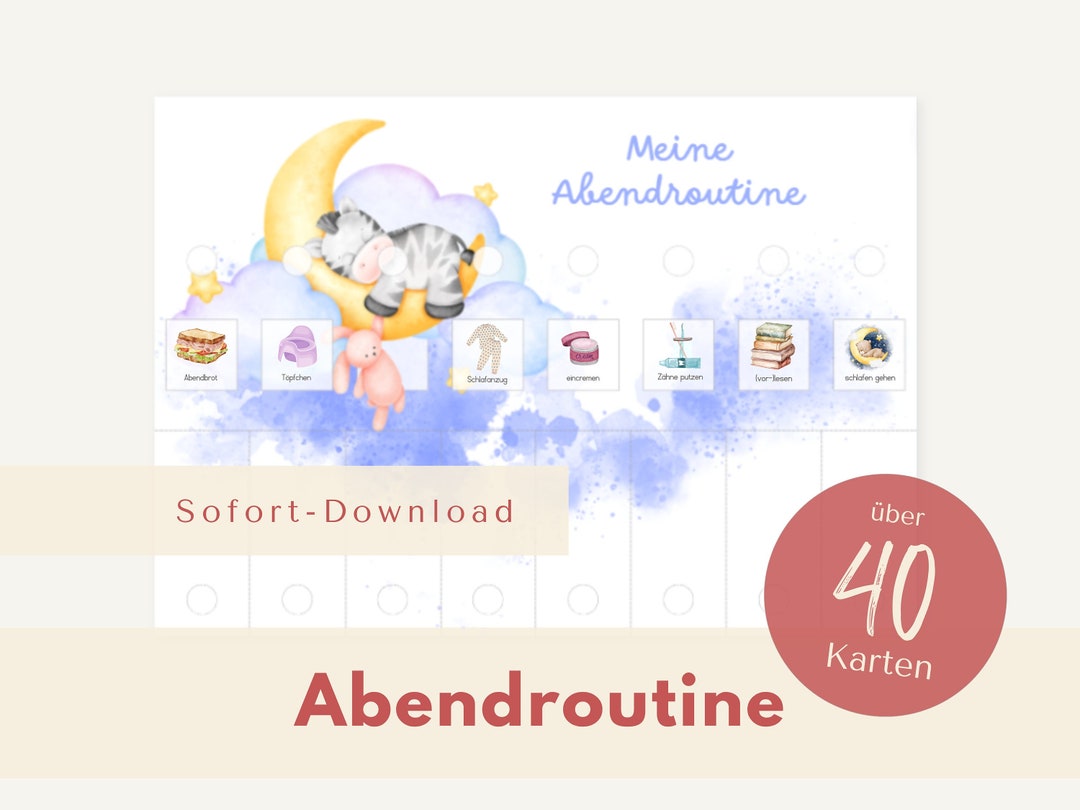 Evening Routine Including Picture Cards for Children | Montessori ...