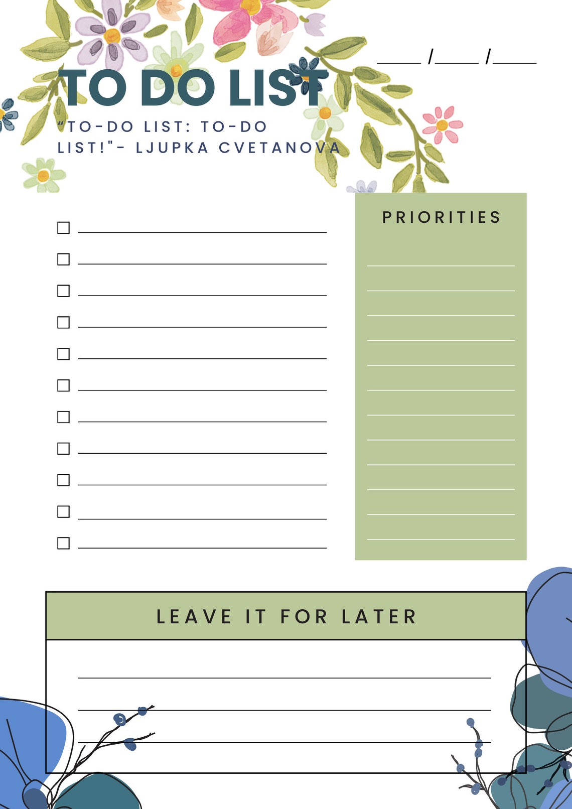 Digital/printable To-do List - Etsy