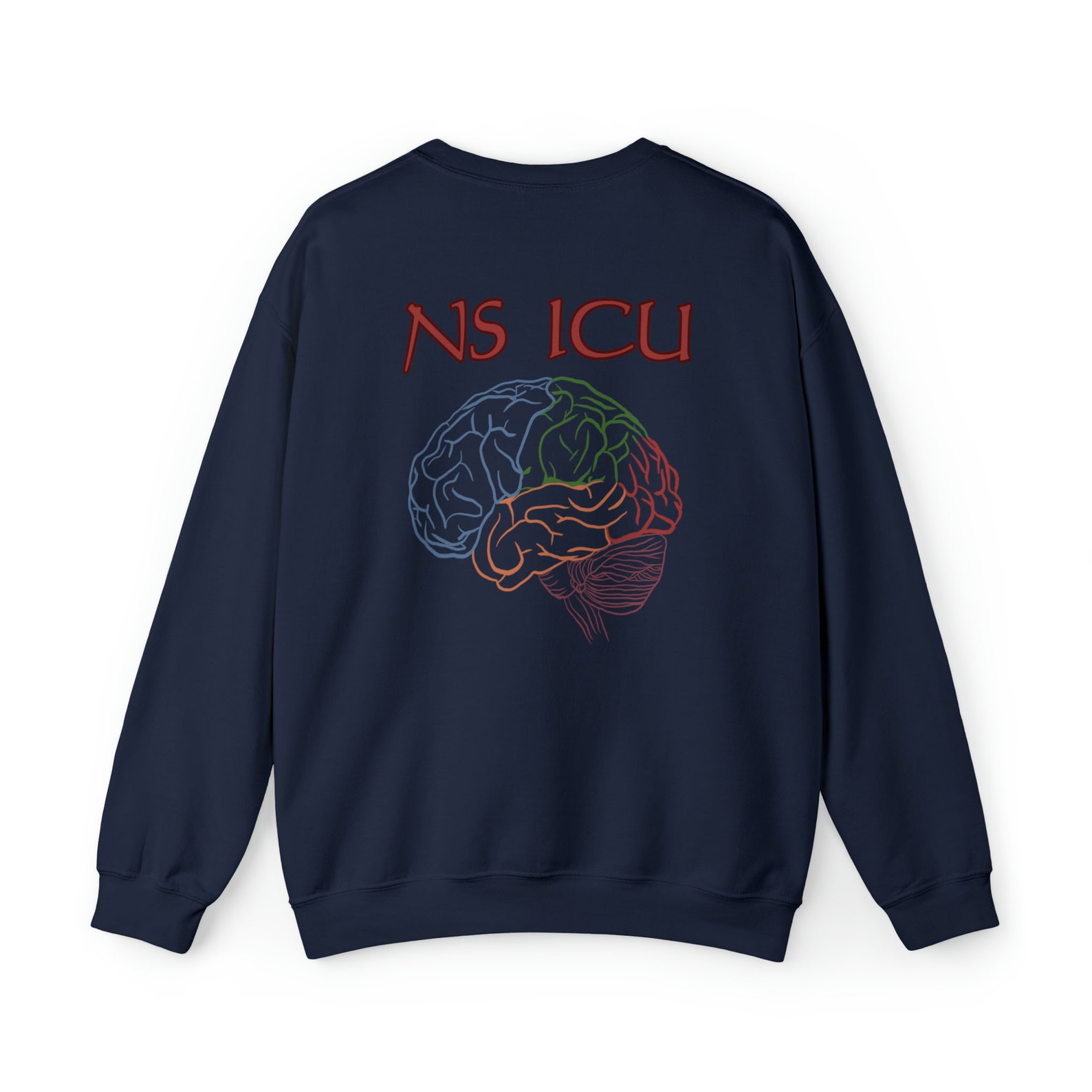 NS ICU Brain Anatomy Sweatshirt, Neuro Care Unit Shirt, Neurology Brain ...