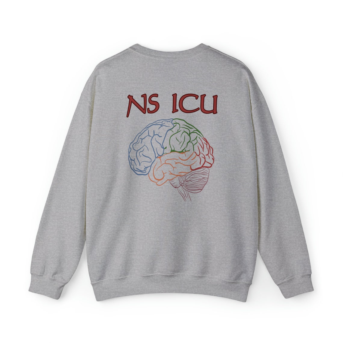 NS ICU Brain Anatomy Sweatshirt, Neuro Care Unit Shirt, Neurology Brain ...