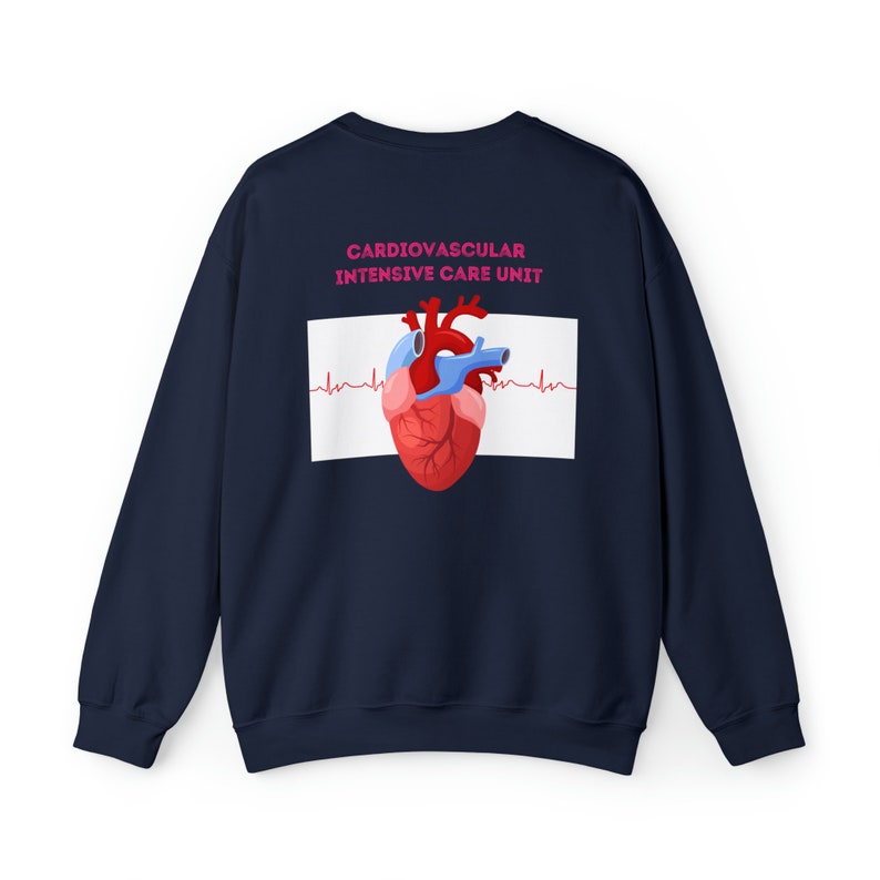CV ICU Heart Anatomy Sweatshirt, Cardiac Care Unit Shirt, Cardiology ...