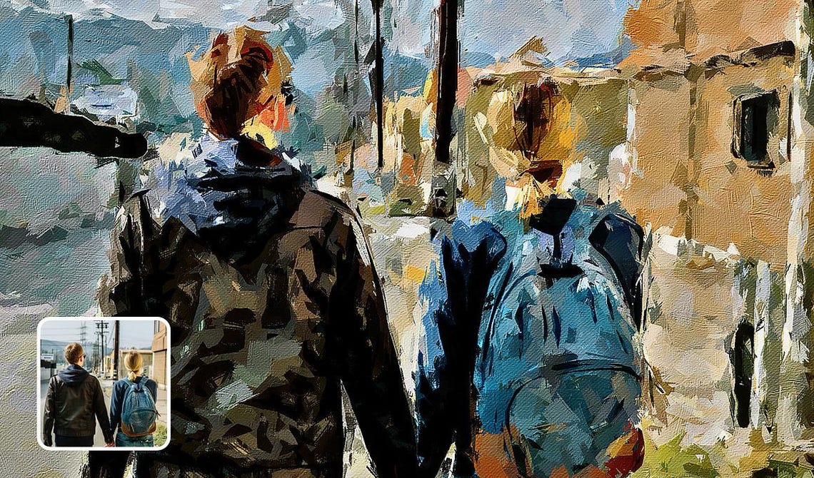 Impressionist Oil Painting Photoshop Action: Artistic Photo ...
