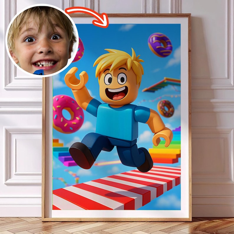 Custom Roblox Portrait: Personalized Gamer Art, Digital Download - Etsy