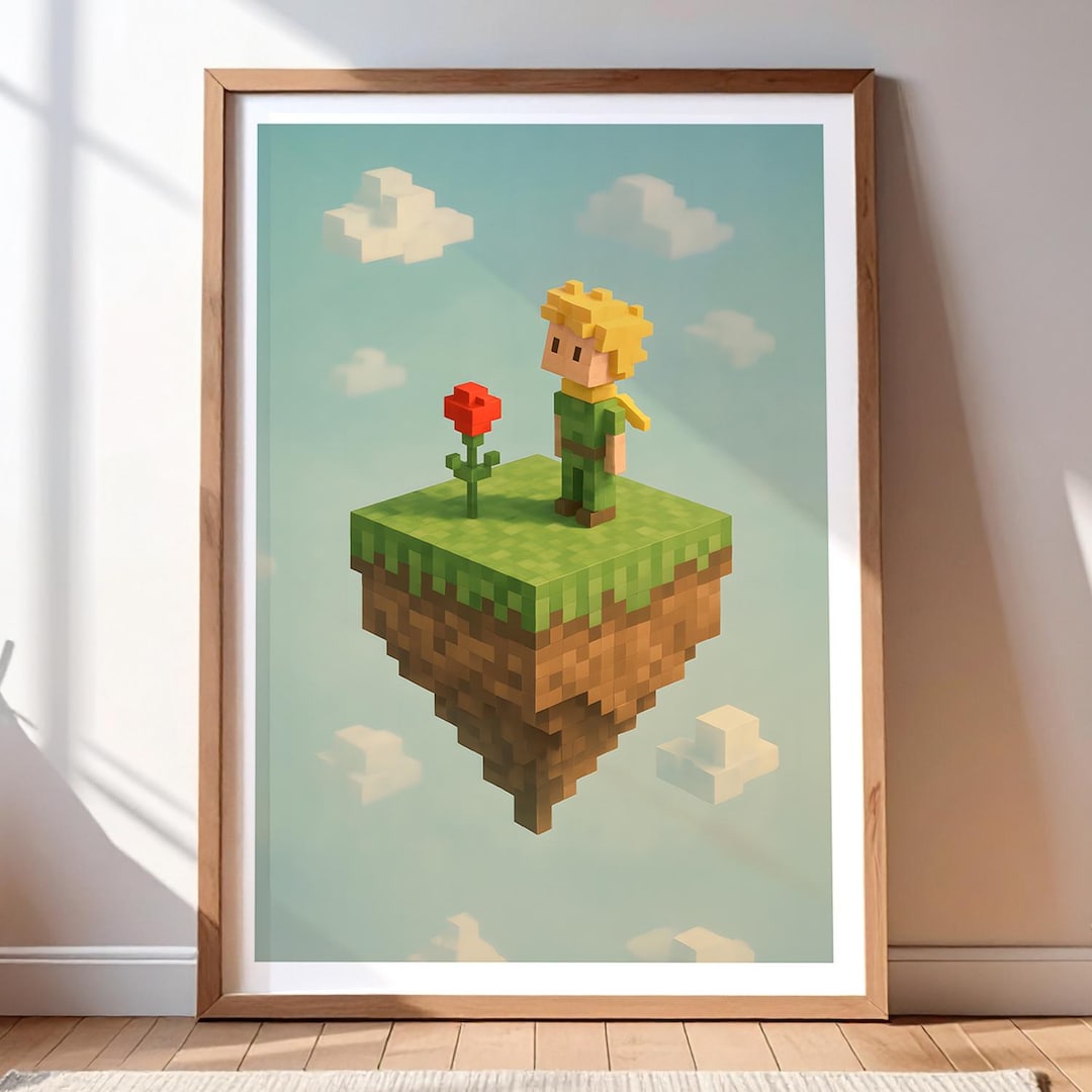 Blocky Islands Poster Set – Voxel Pixel Art, Gaming Decor (digital ...