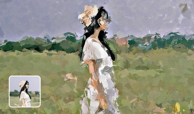Impressionist Oil Painting Photoshop Action: Artistic Photo ...