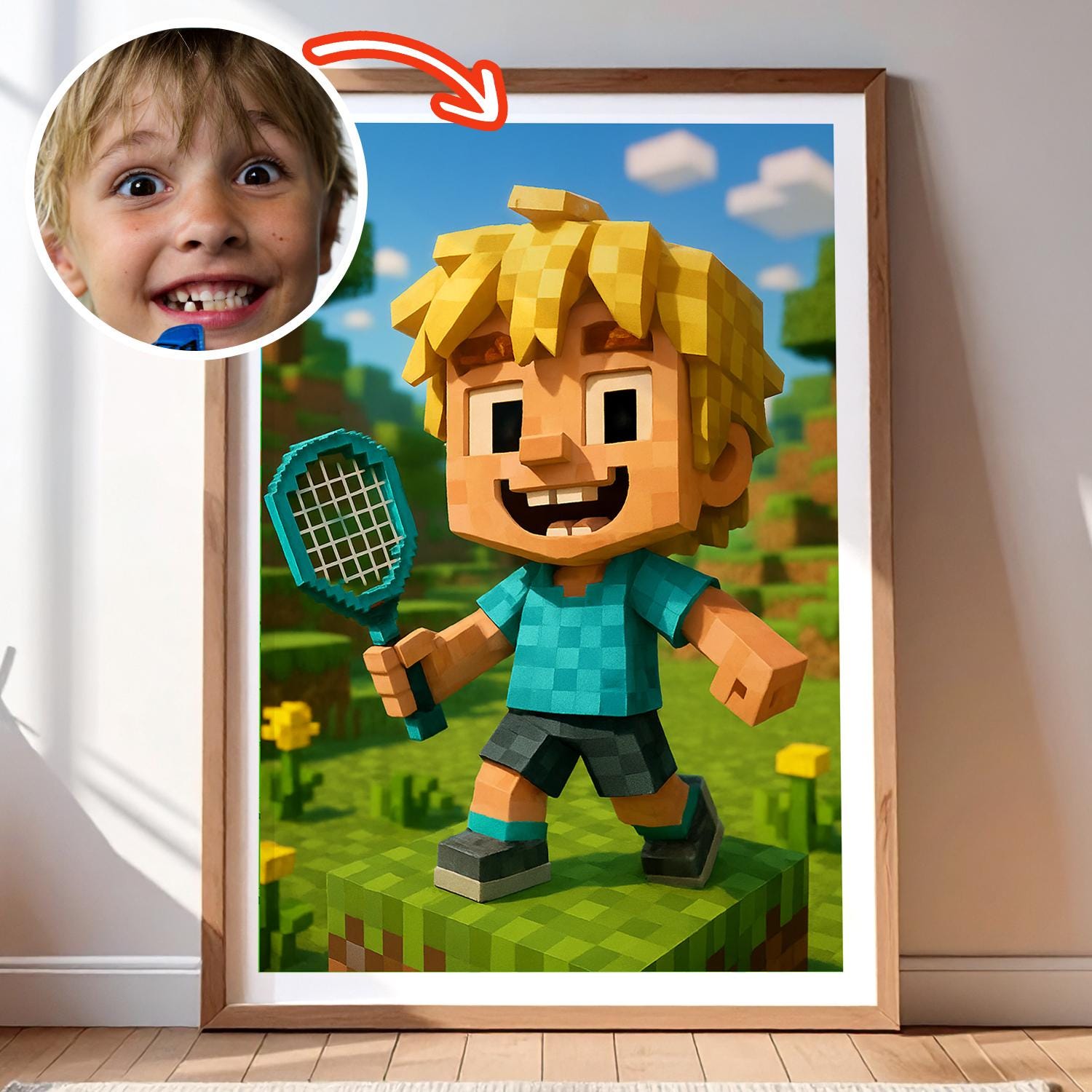 Personalized Gamer Portrait: Blocky Pixel Art From Photo (digital ...