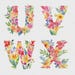 Watercolor Floral Alphabet PNG | Flower Letters & Numbers | A-Z, 0-9 ...