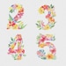 Watercolor Floral Alphabet PNG | Flower Letters & Numbers | A-Z, 0-9 ...