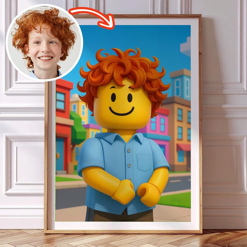 Custom Roblox Portrait: Personalized Gamer Art, Digital Download - Etsy