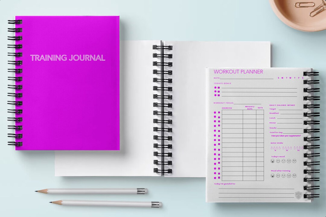 Fitness Training Journal Logbook, Gym Diary, Workout Tracker, Fitness ...