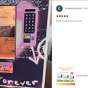 Vending Machine Template, 8x10, 12x16, 16x20, Editable, DIY, Vending ...