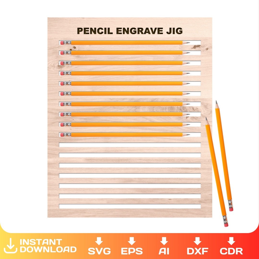 Pencil Jig SVG, Laser Ready, Cricut, Glowforge, Cut Laser File, 23x28 ...