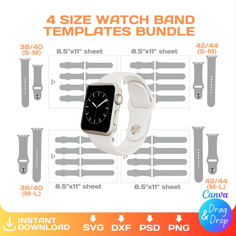 Watch Band Blank Template, BUNDLE, Watch Band Jig Template for ...