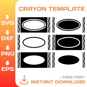 Editable Crayon Svg, for Tumbler | Shirts | Stapler | Pens, Crayon Svg ...