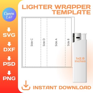 Lighter Wrapper Template, Cigarette Label, Lighter Label Blank Template ...