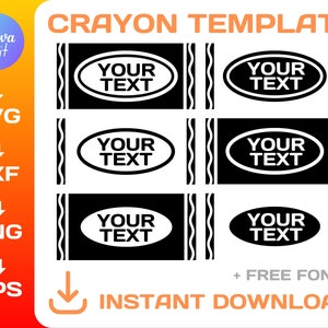 Crayon Wrapper Svg Laser Cut File Cricut Silhouette - Etsy Australia