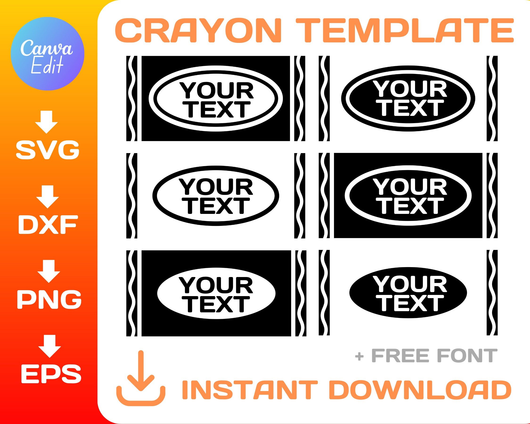 Crayon Wrapper Svg Laser Cut File Cricut Silhouette - Etsy Australia