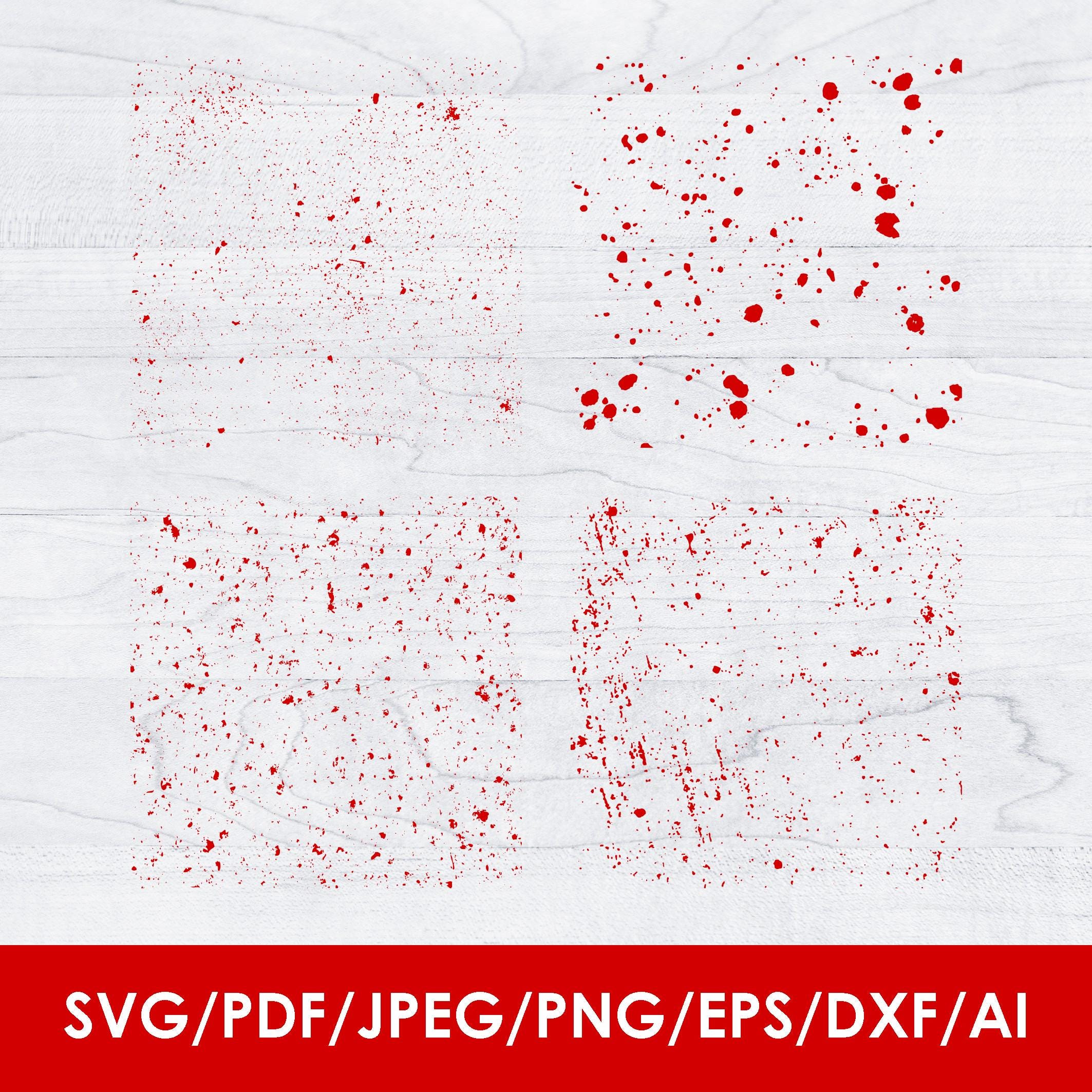 Blood Splatter Svg, Bundle, Blood Splash, Pdf, Png, Crime Svg, Paint ...