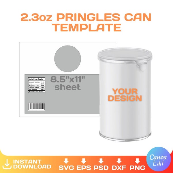 Pringles Can Label - Etsy