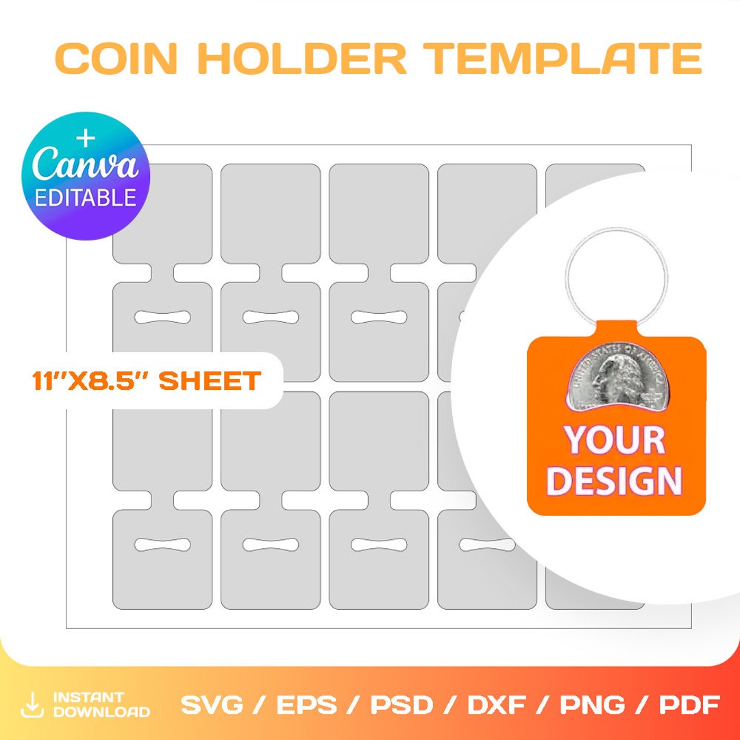 Coin Holder Template, Instant Download - Etsy