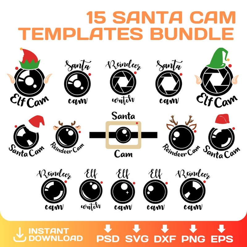 Santa Cam Svg - Etsy