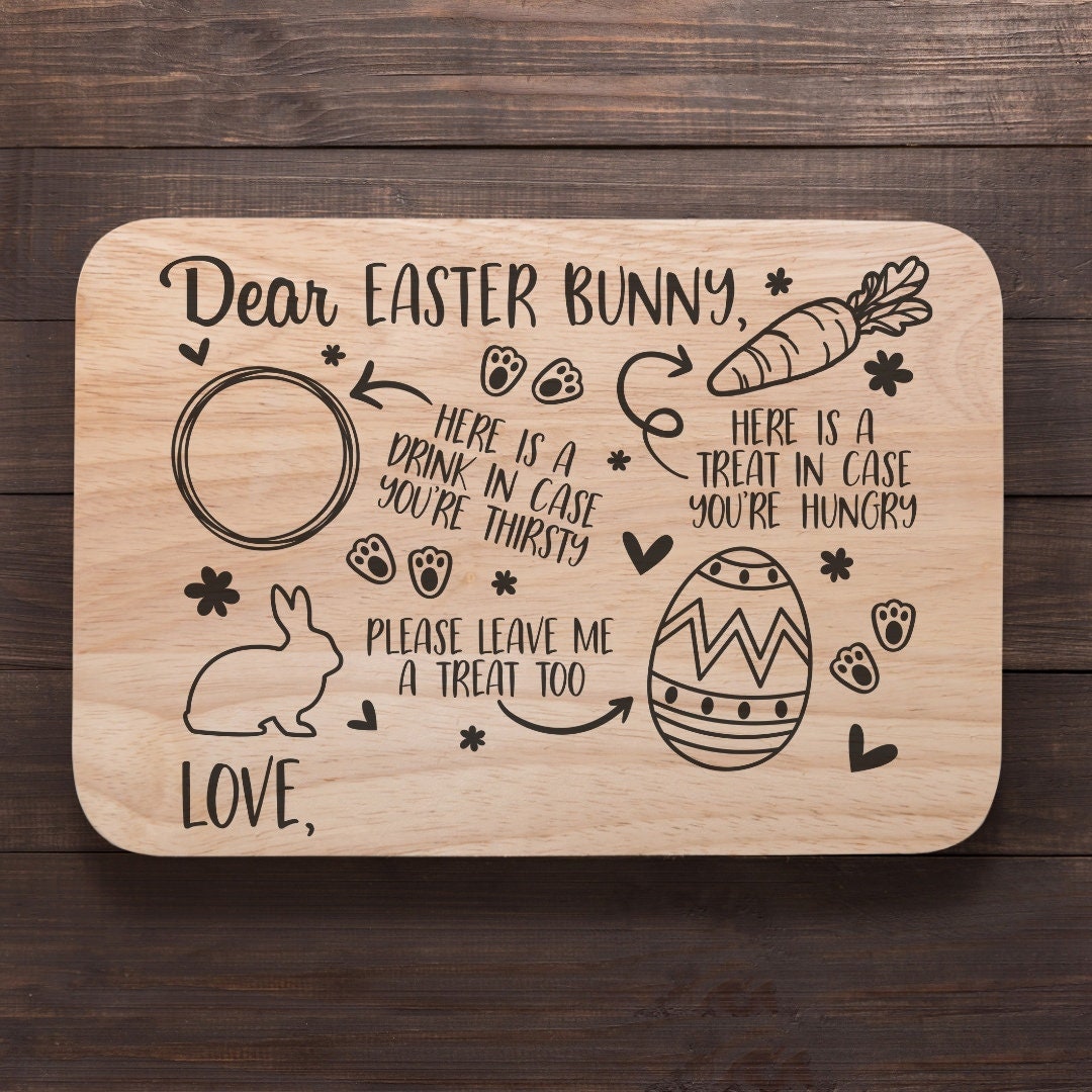Easter Bunny Tray Svg, Carrot Plate Svg, Easter Placemat SVG, Dear ...
