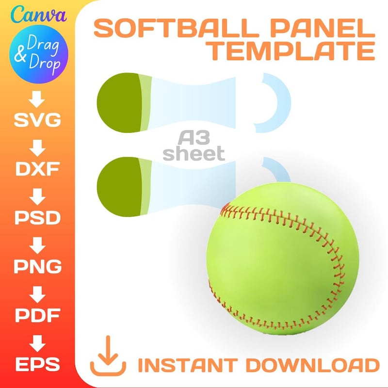 Softball Award Template - Etsy