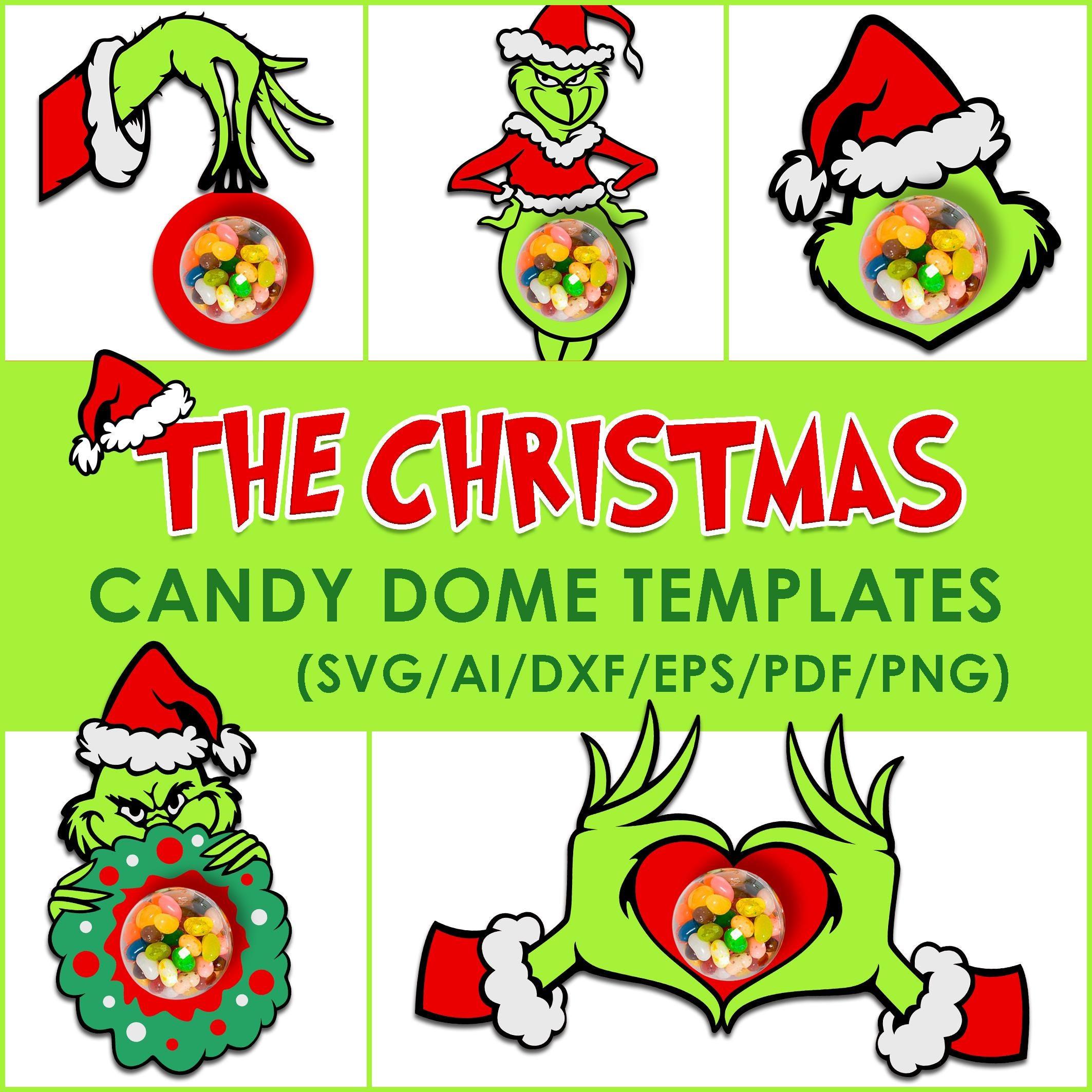 Christmas Candy Dome Holder Templates: DIY Party Favor SVG Bundle ...