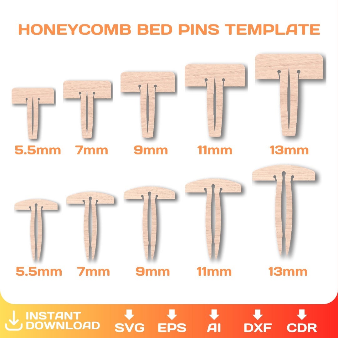 Honeycomb Pins, Svg, BUNDLE, Crumb Tray Pin, Dxf, Multiple Sized ...