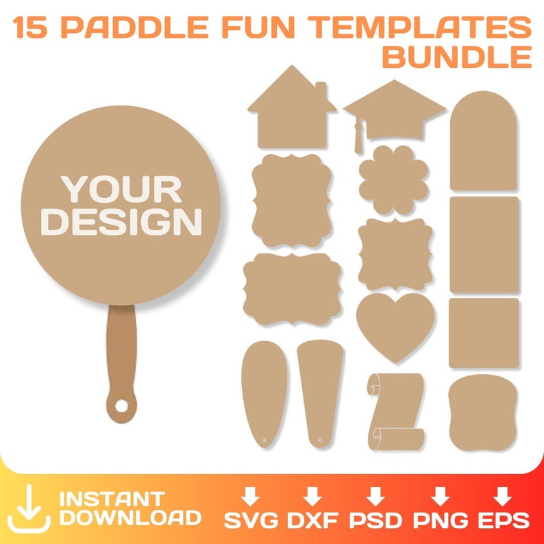 Bundle Paddle Fan Blank Template Church Fan Wedding Fan - Etsy