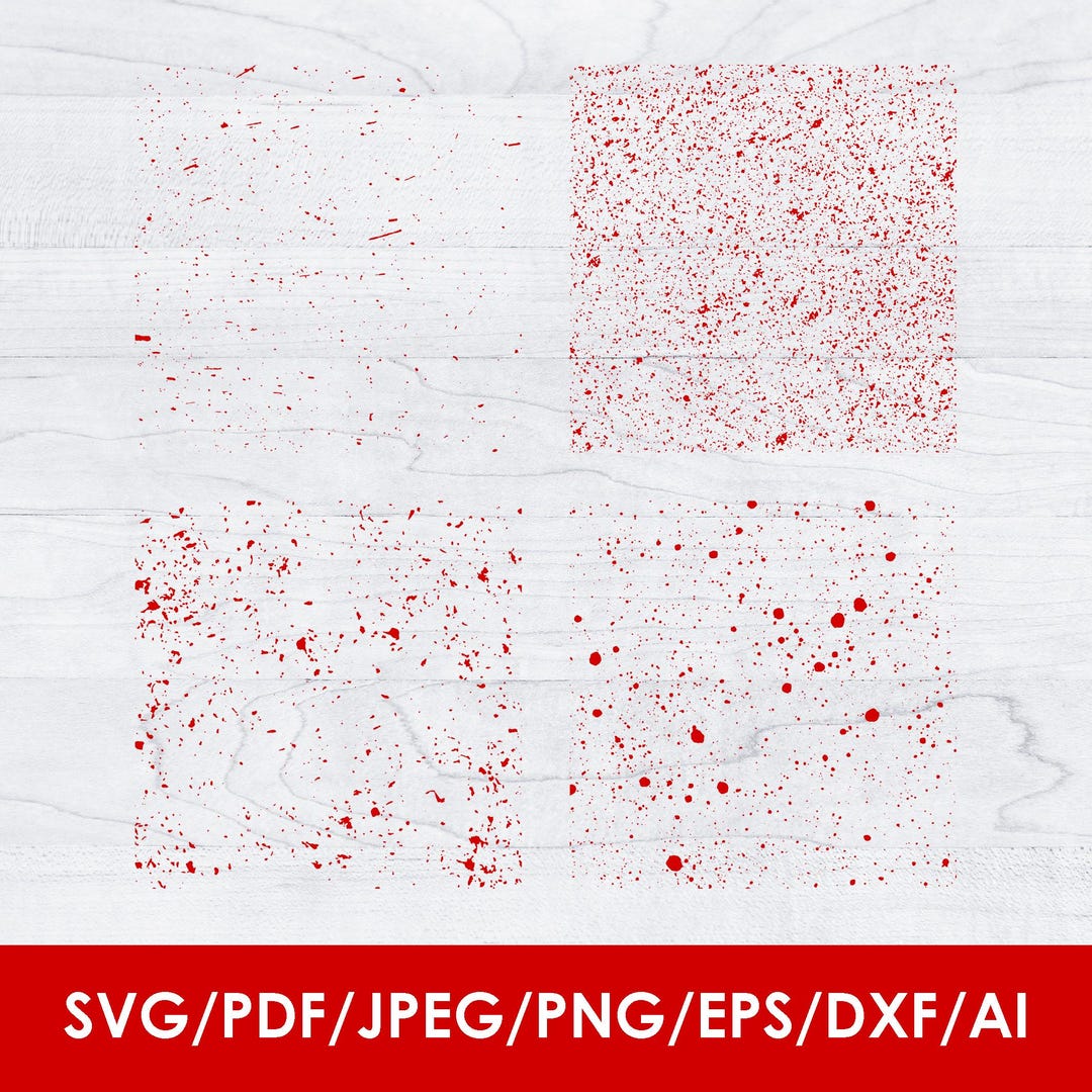 20 Blood Splatter Templates Svg, Pdf, Png, Crime Svg, Halloween Decor ...