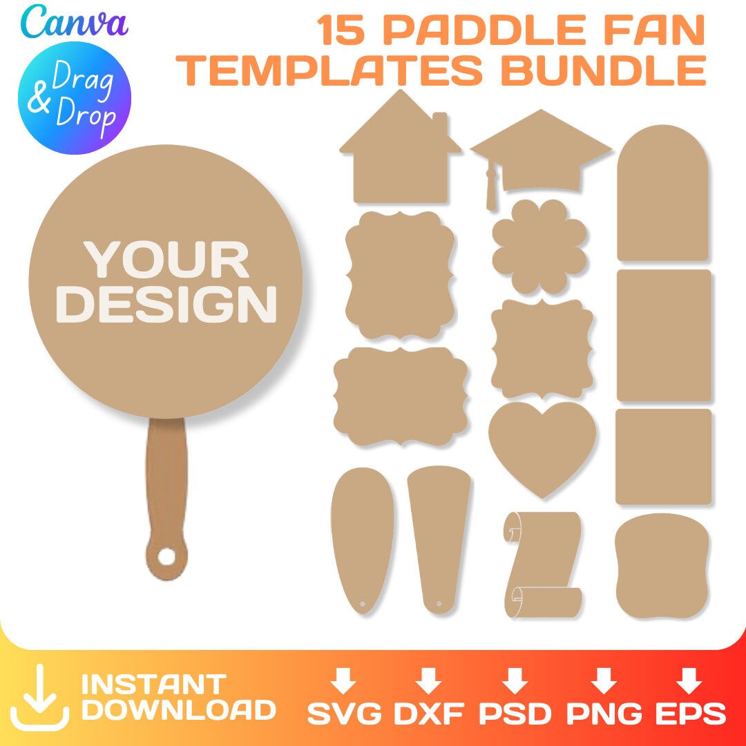 Bundle Paddle Fan Blank Template, Church Fan, Wedding Fan, Hand Heart ...