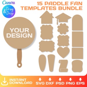 Bundle Paddle Fan Blank Template, Church Fan, Wedding Fan, Hand Heart ...