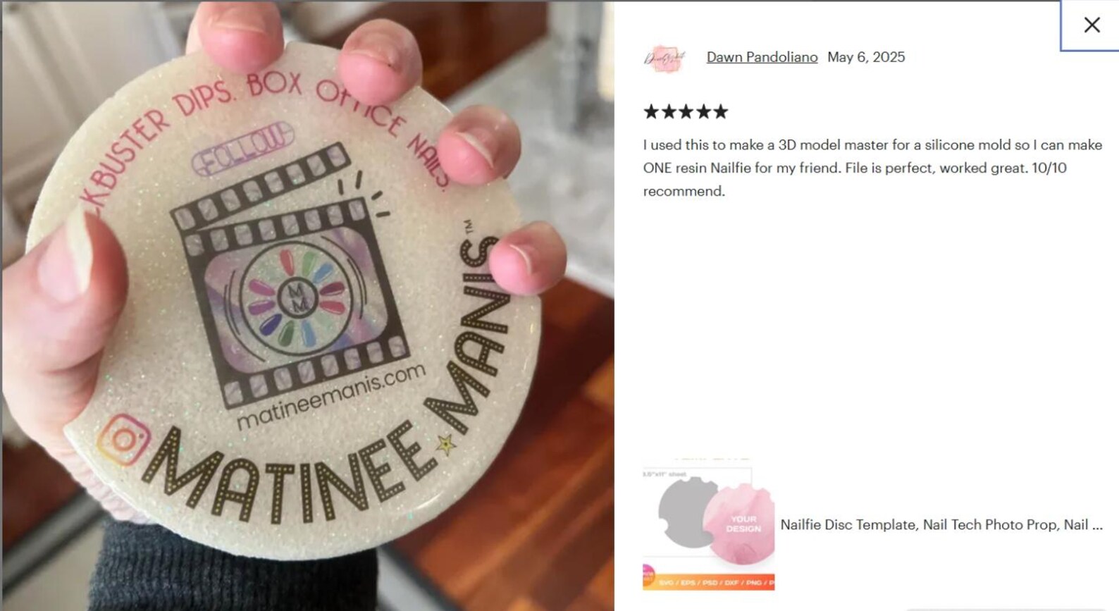 Nailfie Disc Template Bundle: Photo Prop (SVG, PNG, Canva, Cricut) - Etsy