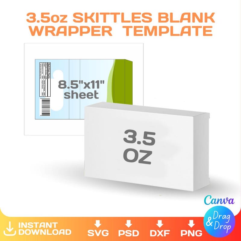 Candy Wrap Bag Template - Etsy
