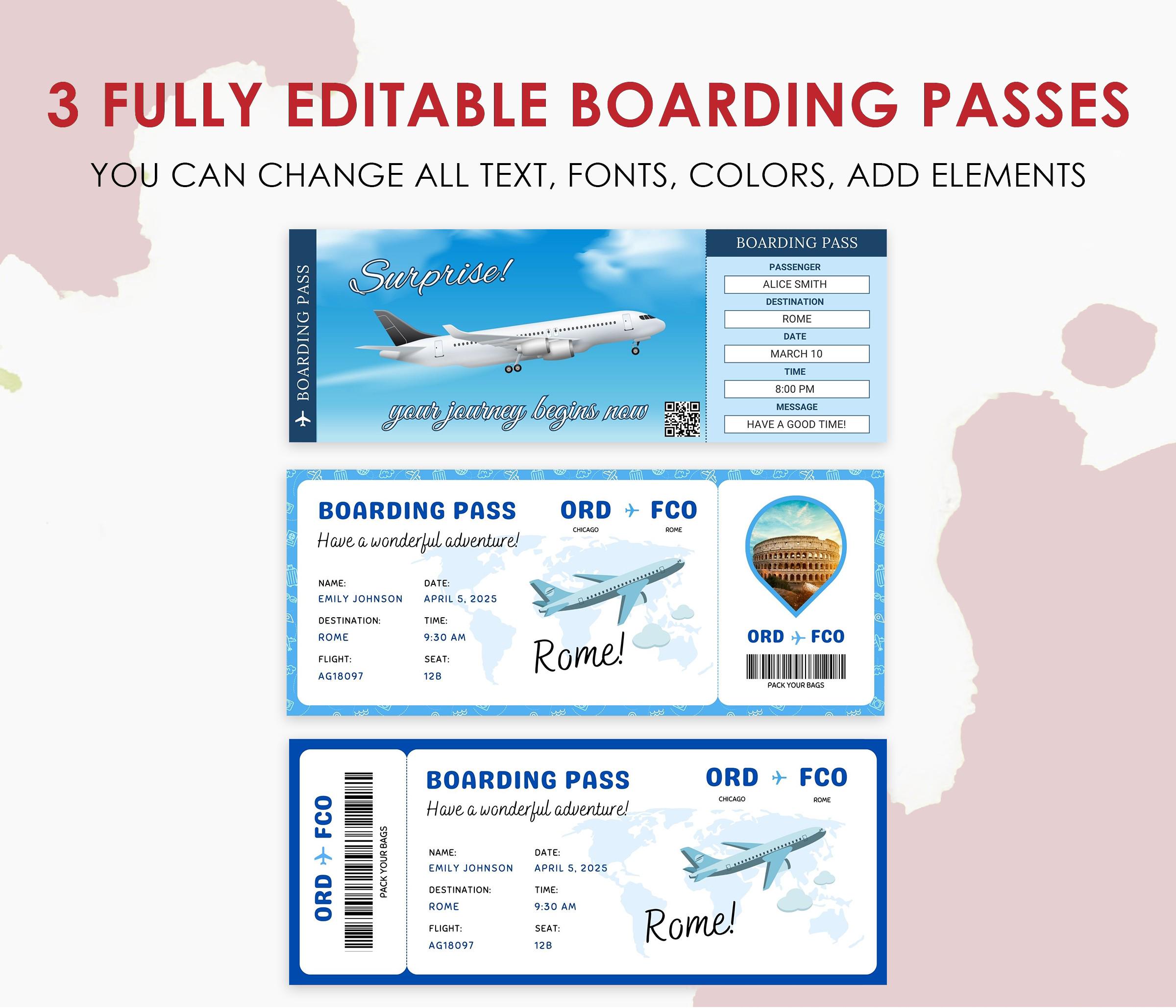 Kids Pretend Play Passport Bundle: Editable Travel Templates (canva ...