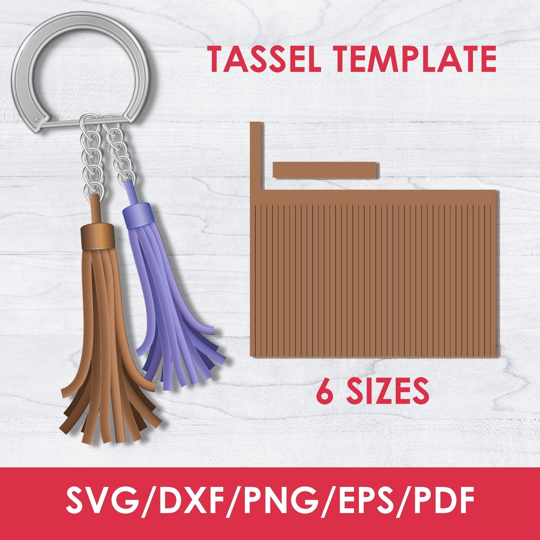 Tassel Keychain Template Svg, Cutting Files, Instant Download - Etsy