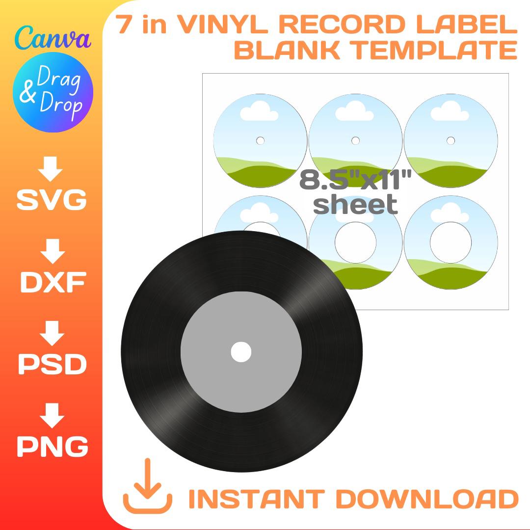 45 Record Labels Printable Framed Vinyl Record Personalised Label By