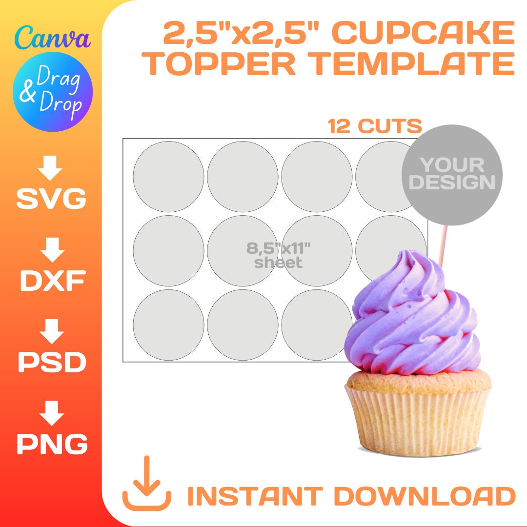 Cupcake Circle Template Cupcake Template Stock Illustrations