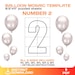 Number 2 Mosaic From Balloons, DIY, Giant Two Number Template, Party ...