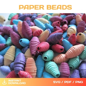 Paper Bead Template Bundle: Teardrop Strips Overlay (PDF, PNG, SVG) - Etsy