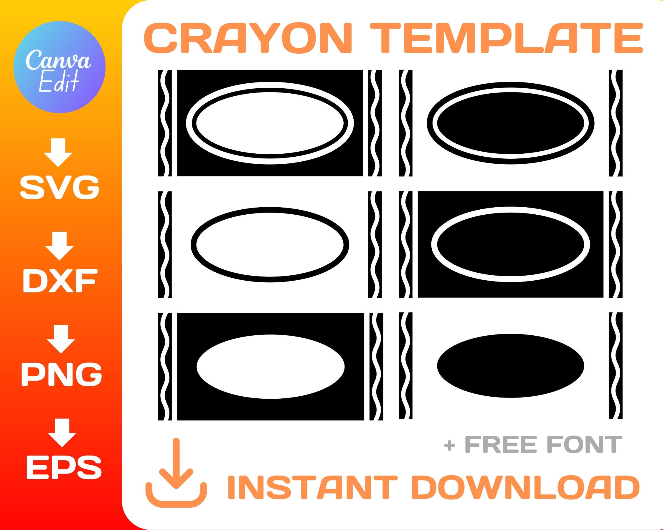 Crayon Wrapper Svg Laser Cut File Cricut Silhouette - Etsy Australia