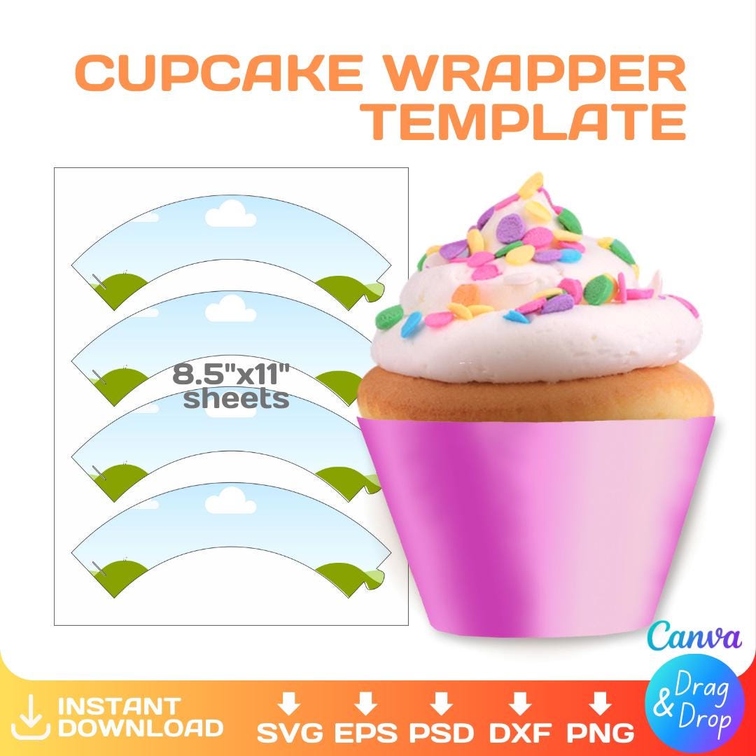 Giant Cupcake Wrapper Template