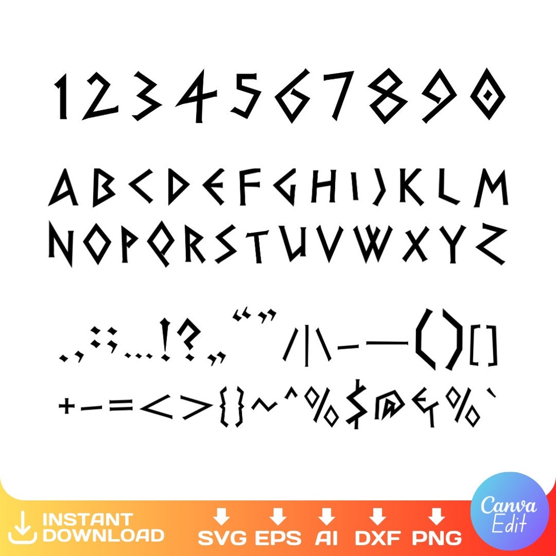 Greek Font, Greek Alphabet Letters & Numbers, Greek Style Script Font ...