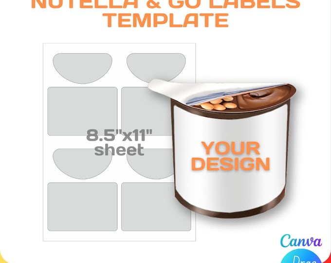 Nutella and Go Template - Etsy