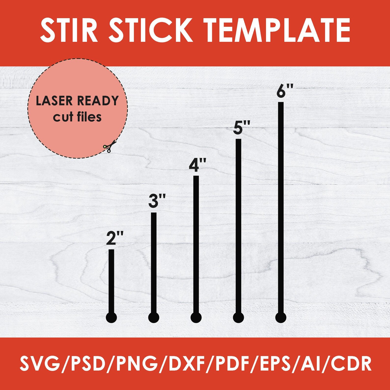 Stir Stick Base Blank Template, Drink Stick Svg, Laser Cut File, DIY ...